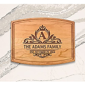 Personalized Mr & Mrs Cutting Board Wedding Gift for Couple Custom Engraved Arched Cutting Board
