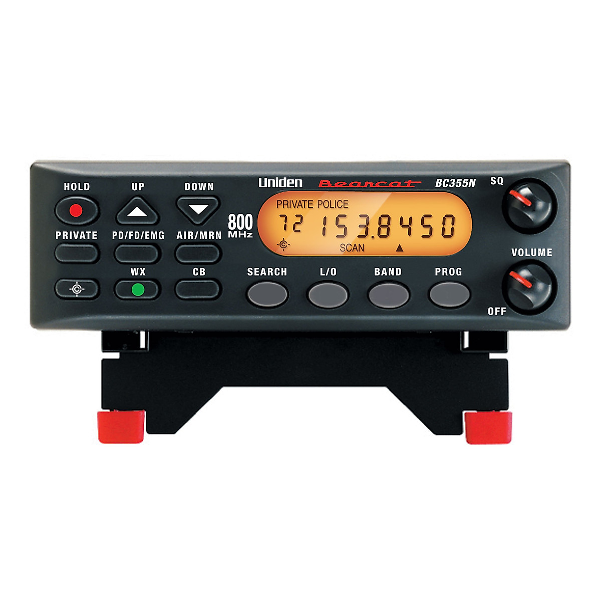 Uniden BC355N 800 MHz 300-Channel Base/Mobile Scanner, Close Call RF Capture, Black & Tram 1089-BNC Scanner Mini-Magnet Antenna VHF/UHF/800MHz-1, 300MHz with BNC-Male Connector