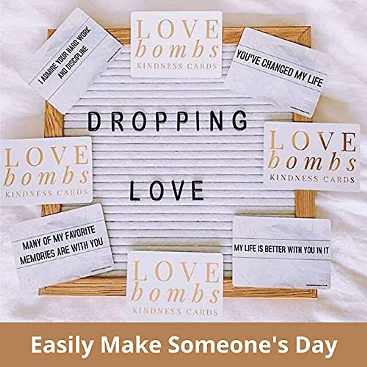Better Me Love Bombs Kindness Cards - 111 Appreciation Cards & Encouragement Cards, Love Notes for Him & Just Because Gifts for Her, Valentines Day Gratitude Gifts