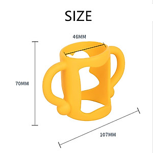 Smarbore Bottle Handles for Dr Brown Narrow Baby Bottles, 100% Silicone Baby Bottle Holder for Easy Grip, Sippy Cup Handle for Dr Brown Narrow Sippy Bottle, Teach Babies to Drink Independently, 2 Pack