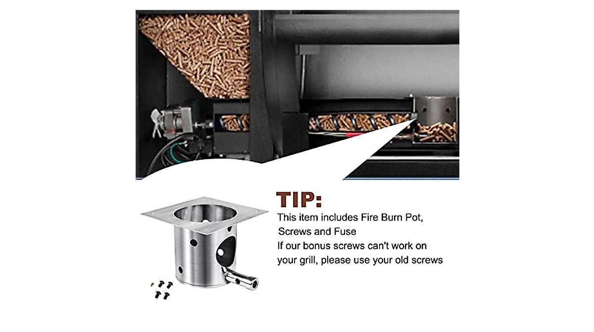 QuliMetal Durable Ignitor & Fire Burn Pot for Traeger