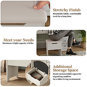 Diwnnue Farmhouse Mirror Large Vanity Desk with LED Bulbs, Makeup Vanity Table Set with Glass Tabletop, Charging Station & Power Outlet, Adjustable Lighting Modes, Bedroom, White