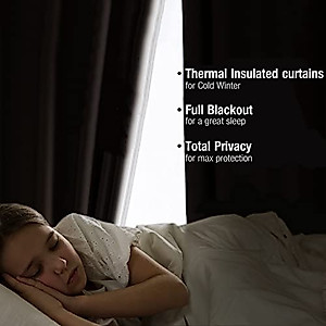 Blue White Blackout Curtains for Bedroom Living Room 84inch Long Floral Vine Leaf Curtain Panels Triple Weave Thermal Insulated Curtain Drapes 50" W 2 Panels