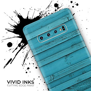 DesignSkinz Signature Blue Wood Planks Protective Vinyl Decal Wrap Skin Cover Compatible with The Samsung Galaxy S20 (Screen Trim & Back Glass Skin)