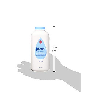 Johnson & Johnson Pure Cornstarch Baby Powder with Soothing Aloe Vera & Vitamin-E ,15 Ounce (6 Pack) (8978449)