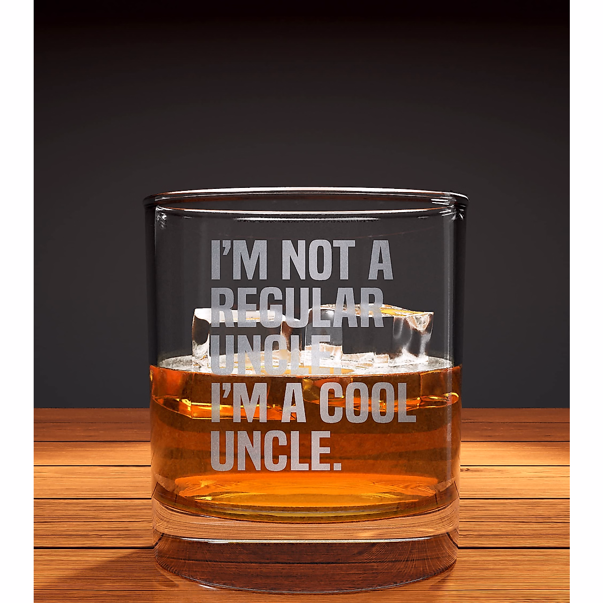 Promotion & Beyond I'M NOT A REGULAR UNCLE I'M A COOL UNCLE Whiskey Glass - Funny Gift for Dad Uncle Grandpa From Daughter Son Wife - Father's Day