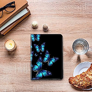 Case for iPad Air 5th Generation (2022) /Air 4th Generation (2020) 10.9 Inch, Slim PU Leather Multi-Angle Smart Folio Stand Cover with Auto Wake Sleep, Blue Butterflys
