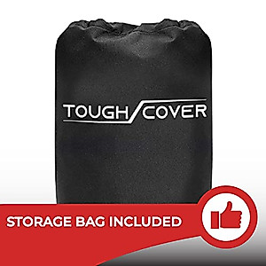 Tough Cover Lawn Mower Cover, Heavy Duty 600D Marine Grade Fabric, Universal Fit Push Mower Cover, Protects Against Water, UV, Dust, Dirt, Wind for Outdoor Protection, Lawn Mower Accessories (Black)