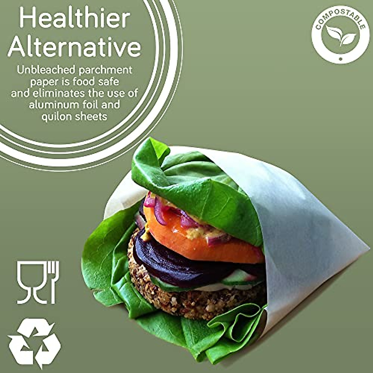 [500 Pack] Interfolded Food and Deli Dry Wrap Wax Paper Sheets with Dispenser Box, Bakery Pick Up Tissues, 6 x 10.75 Inch