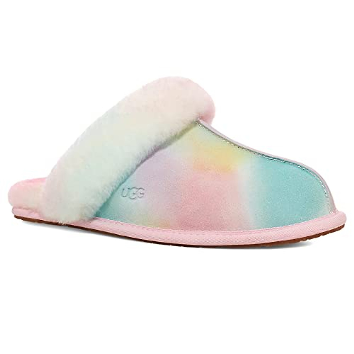 UGG Women's Scuffette Ii Watercolors Slipper, Rainbow Blend, 6