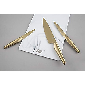 Cambridge Silversmiths Robert Irvine 10-Piece Hollow Handle Cutlery Block in Brushed Gold