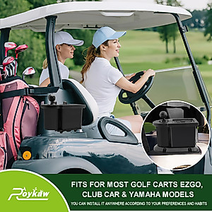 Roykaw Golf Cart Ball Washer and Club Cleaner with Bracket Kit Compatible with EZGO Club Car Yamaha - Upgrade Club Car Precedent Bracket