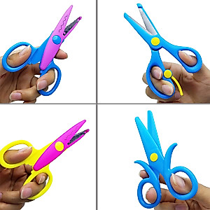 M-jump Scrapbooking Edger Scissors Scrapbooking Supplies Paper Decorative Edge Scissors,Wave edge Scissors for Scrapbook Album/decorative Stamps Edge/scrapbook Cards (set of 12)