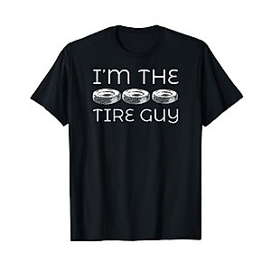 Funny Tire Guy T Shirt Gift Idea Dad Father Uncle Wheel Fix T-Shirt