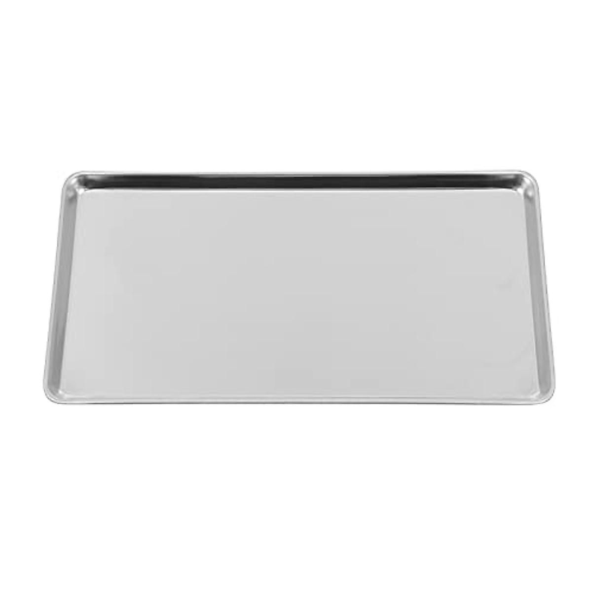 Beavorty 1Pcs Burger Serving Trays Banquet Food Plate Rectangle Dinner Plates Stainless Steel Square Dishes Food Container