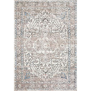 Loloi II Dante Collection DN-05 Ivory/Stone, Transitional Area Rug, 6'-7" x 9'-2"