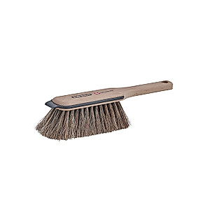 Superio Handheld Comfort Grip Dustpan and Brush Set - Hand Broom with Swiss Natural Horsehair Bristles.