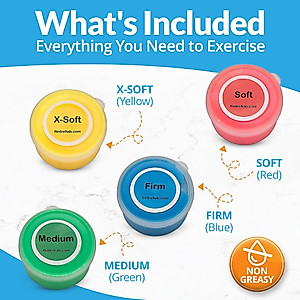 FlintRehab Premium Quality Therapy Putty (4 Pack, 3-oz Each) for Hand Exercise Rehab. Fidgeting, and Stress Relief…