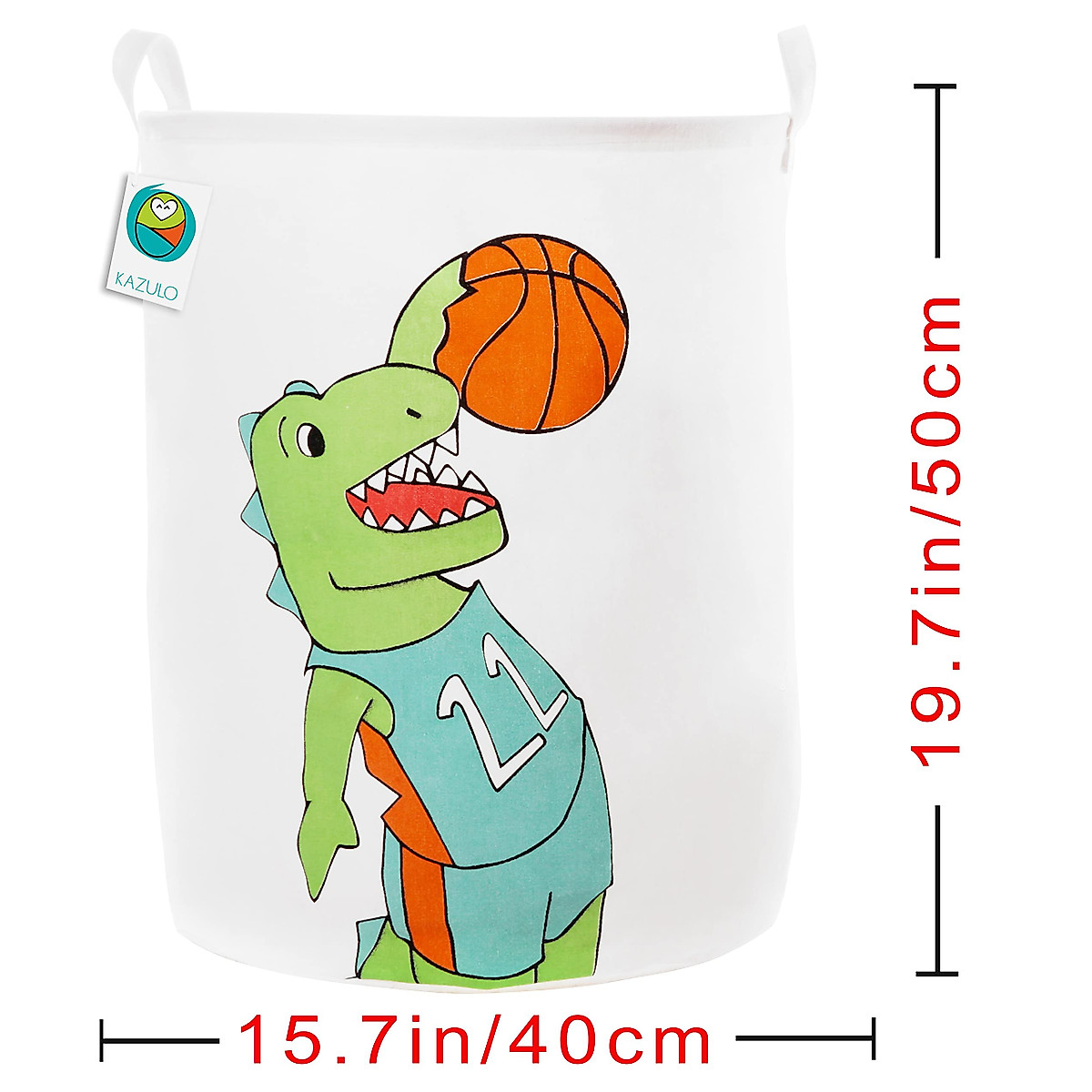KAZULO Dinosaur Baskets Set, Kids hampers, Dinosaur laundry Basket, Dinosaur clothes Hamper with Handles, Dino Decor, Dinosaur Stuf, Book Storage Bins for kids (Dino Bundle)