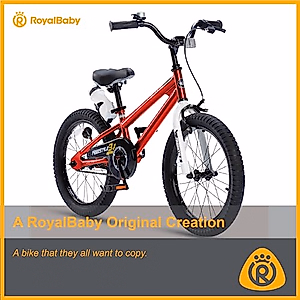 Royalbaby Kids Bike Boys Girls Freestyle BMX Bicycle With Kickstand Gifts for Children Bikes 18 Inch Red (RB18B-6R)