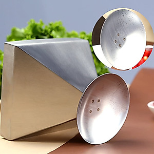 Hemoton Stainless Steel Pyramid Mold Cake Food Mold Stuffed Meat Shape Form Rice Shaper Metal Serving Plate for Home Restaurant Kitchen Size
