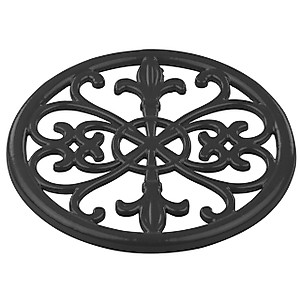 Home Basics Cast Iron Fleur De Lis Trivet