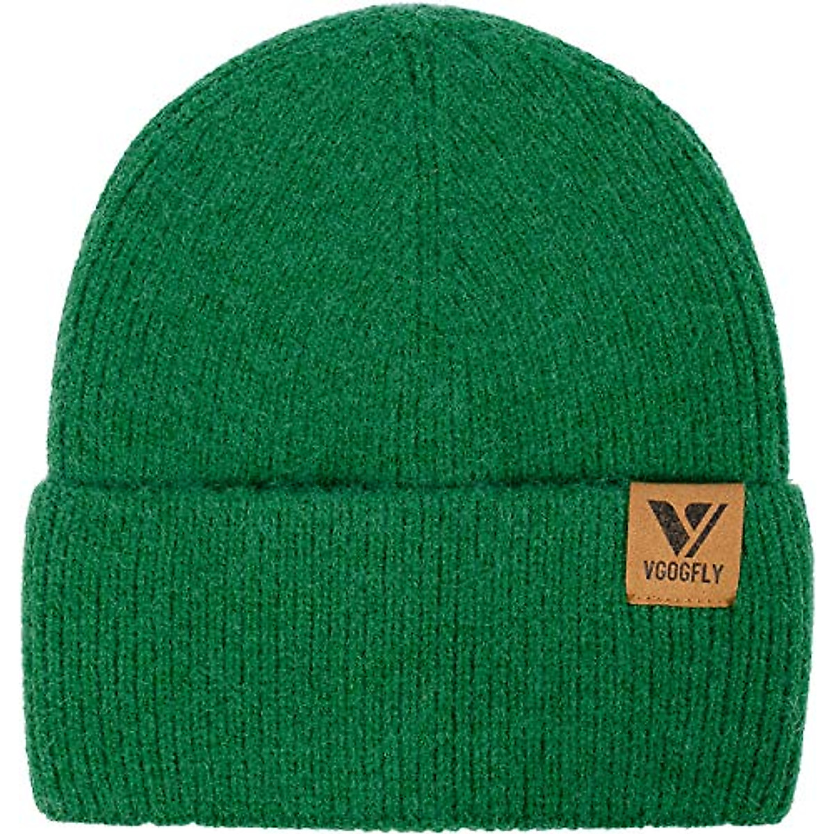 Vgogfly Women Knit Beanie Hats Slouchy Winter Knitted Hat Warm Men Soft Cap Ski Cuffed Unisex Green