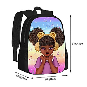 African Women Backpack Black Girl Magic School Bookbag Daypack For Teens Girls Durable
