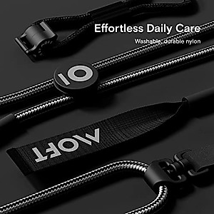 MOFT Phone Lanyard, Universal Adjustable Detachable Crossbody Long Lanyard with Phone Patch, Compatible with Most Smartphones, Bare Phone, Length up to 150cm, Jet Black