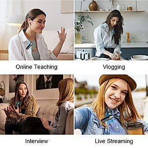 Jassco Wireless Lavalier Microphone for Android USB C Phone, Noise Reduction Lapel Mic Clip with Charging Case Recording, YouTube, Facebook LiveStream, Vlog, TikTok (No APP or Bluetooth Needed), DX01