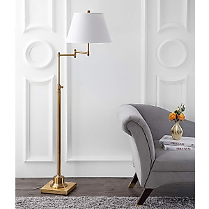 SAFAVIEH Lighting Collection Ingram Swivel Swing Arm Gold 60-inch Living Room Bedroom Home Office Standing Floor Lamp (LED Bulb Included)