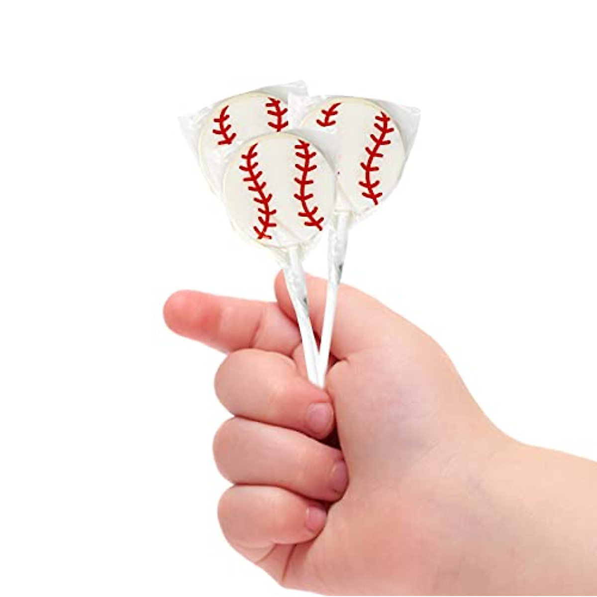 Baseball Lollipops Suckers Sports Pops for Birthday, Sports Event or Baseball Party Favor, Individually Wrapped 12 Pack