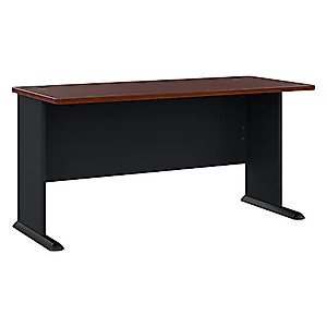 Bush Business Furniture Series A 60W Desk in Hansen Cherry and Galaxy