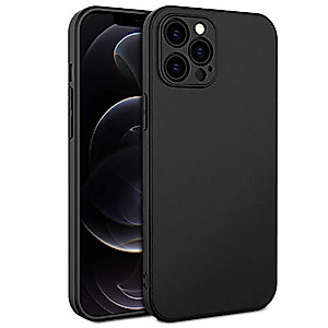 EasyAcc Slim Case for iPhone 12 Pro Max, 6.7 inch 2020 Thin Matte Black TPU I Phone 12 Pro Max Cases Finish Profile Soft Back Protective Cover Compatible with iPhone 12 Pro Max 2020 6.7 inch