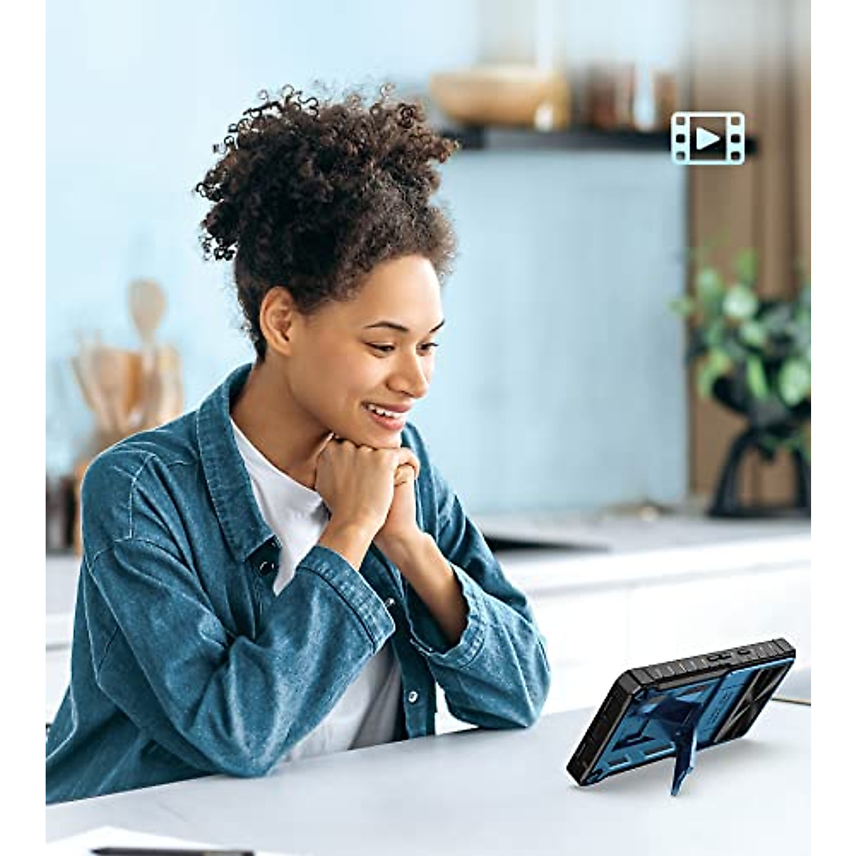 FNTCASE for Google Pixel 7 Case: Military Grade Shockproof Drop Protective Phone Cover with Kickstand, Slide Camera Cover & Screen Protector, Heavy Duty Cell Phone Case for Pixel 7-6.3 inch Blue