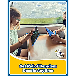 TEKFUN 2 Pack LCD Writing Tablet with 4 Stylus, 8.5in Erasable Doodle Board Mess Free Drawing Pad for Kids, Car Trip Educational Toys Birthday for 3 4 5 6 7 Girls Boys (2*Blue)