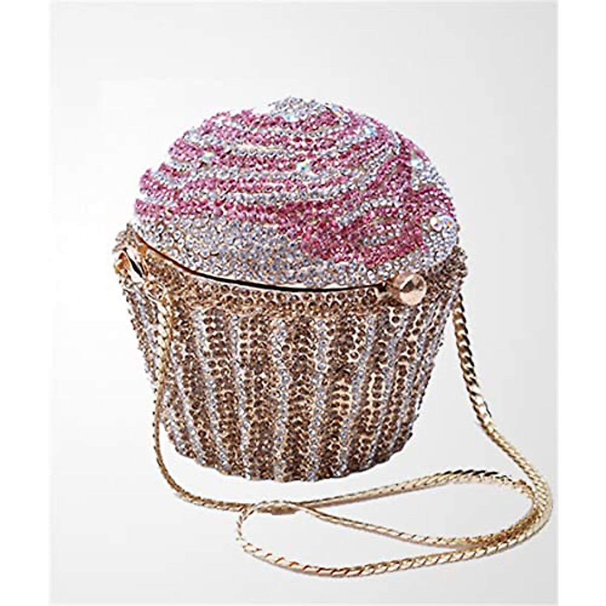 Cupcake Crystal Clutch Evening Clutches Bags Wedding Party Bridal Diamond Minaudiere Handbag Purse (purple,)