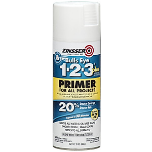 Zinsser 272479 Bulls Eye 1-2-3 Plus Spray Primer, 13 oz, White