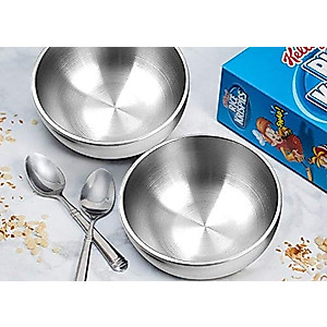 Stainless Steel Double-wall Vacuum Insulated Bowl, 24 oz, Perfect bowls for serving ice cream, hot soup, or queso (1 Pack, Black)