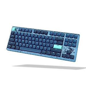 Womier K87 75% Keyboard, TKL Mechanical Keyboard, Hot Swappable Mechanical Gaming Keyboard, RGB 87 Keys Planet Theme Keyboard for Win/Mac/PC, Pro Driver/Software Supported (Linear Sky Switch)