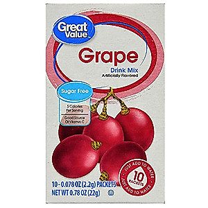 Great Value: Grape Drink Mix, .78 Oz (Pack of 6)