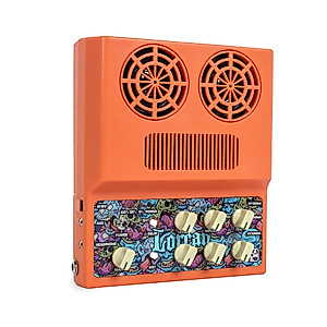 Caline 20W Electric Guitar Amp Rechargeable Mini Guitar Amplifer Combo for Desktop Practice with Distortion, Delay, Aux in and Headphone Jack