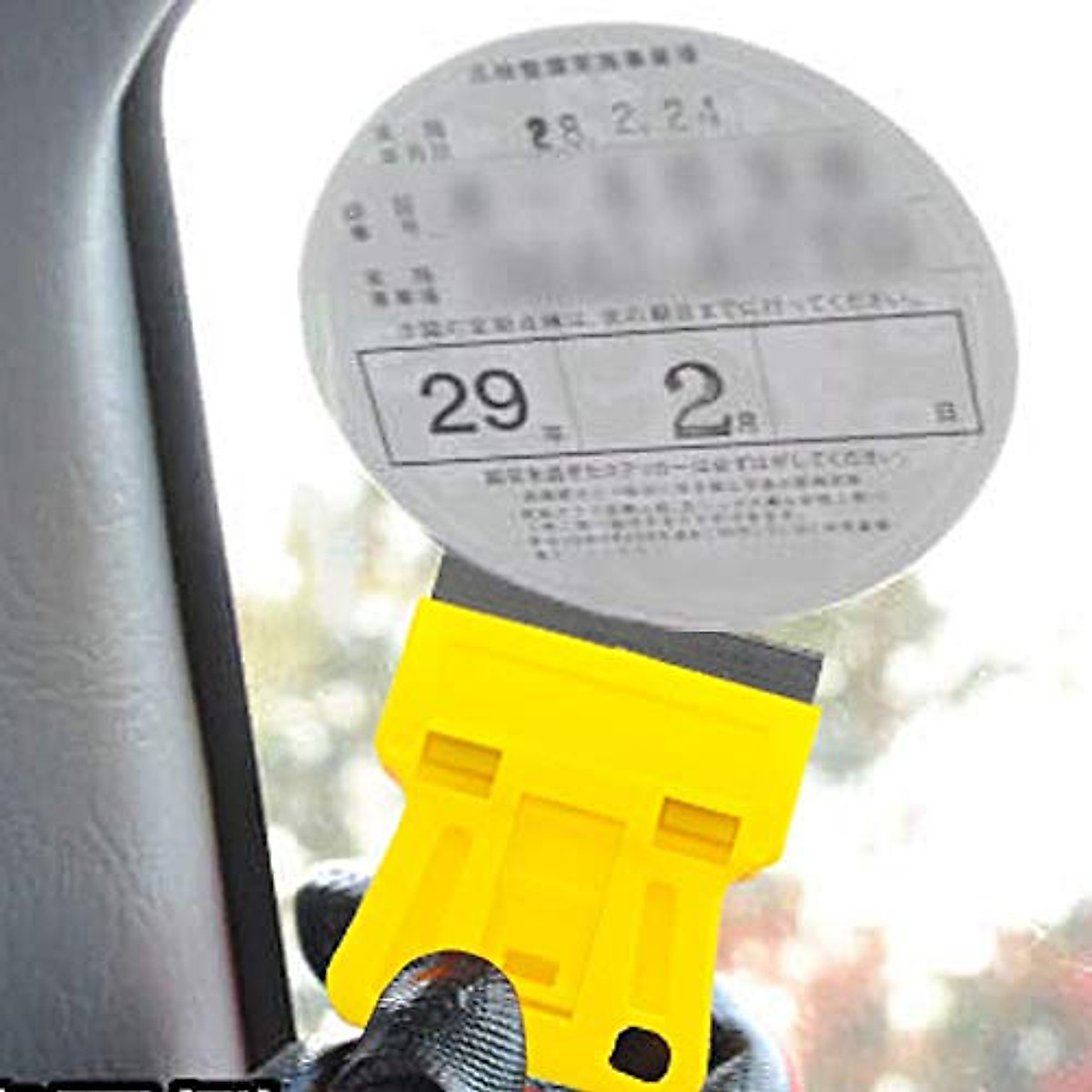 WEKOIL Mini Plastic Razor Blade Scraper High Visibility Bright Yellow Window Scraper Paint Scraper with 5 Spare Metal Razor Scraper Blades Stove Top Scraper Scraping Sticker Decal Residue Label