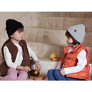 LMLALML 2 Pack Beanie for Baby Boys Soft Knit Baby Winter Hat Stripe Warm Baby Beanies