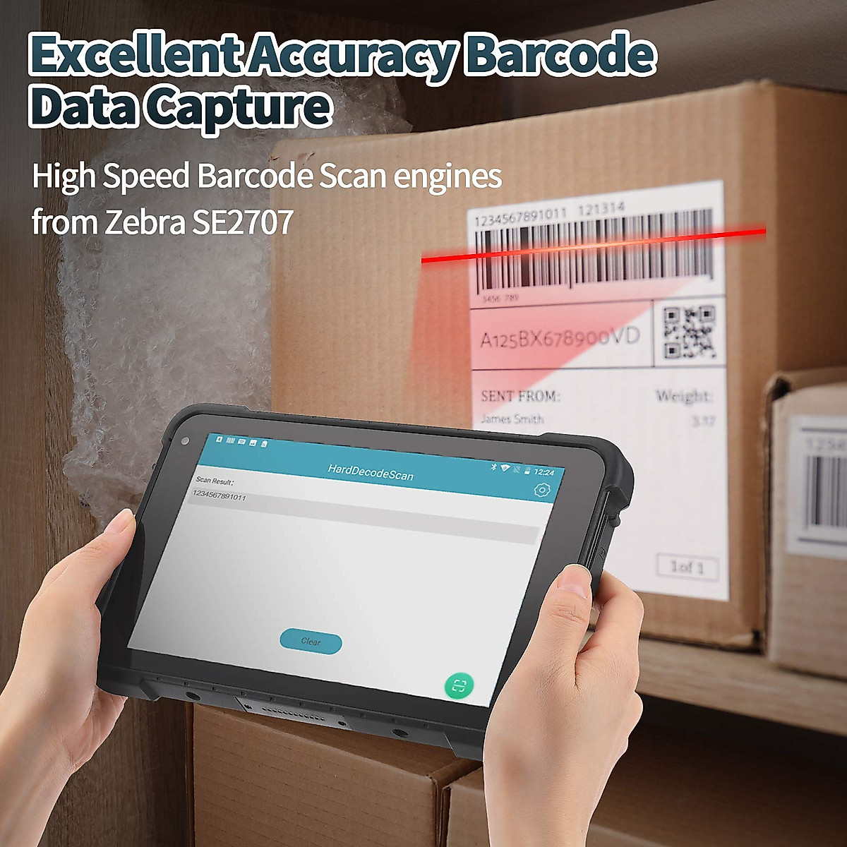 MUNBYN 2023 New Rugged Android Tablet with Zebra 2D SE2707 Scanner and New Rugged Android Tablet, 8-inch Rugged Tablet Android 10 Industrial 700 nits