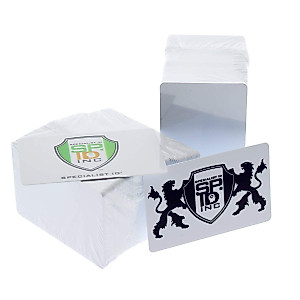200 Pack - Premium Blank PVC Cards for ID Badge Printers - Graphic Quality White Plastic CR80 30 Mil (CR8030) by Specialist ID - Compatible with Most Photo ID Badge Printers (White)