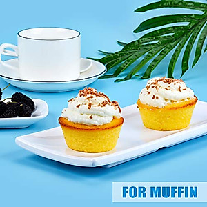 CAKETIME Silicone Muffin Pan Cupcake Pans - 6 Cups Regular Size Silicone Baking Molds 2 Pack Nonstick BPA Free