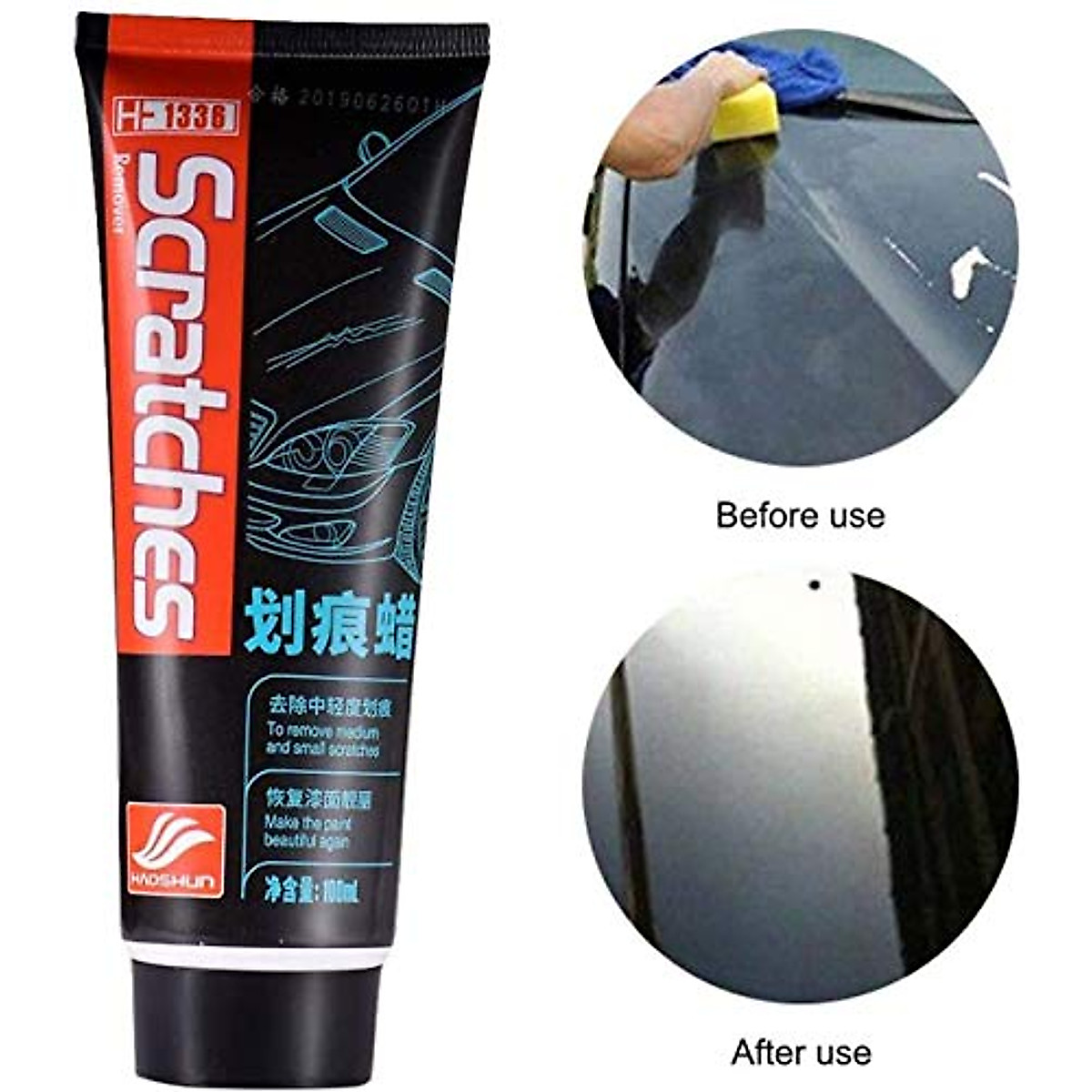 100ml Car Resurfacing Polisher Set Repair Kit Polishing Wax Cream,Car Scratches Repair Kit,Paint Restorer,Car Scratch Repair Swirl Remover,Easily Repair Paint Scratches,Water Spots,Marks,Blemish