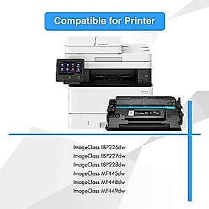 TRUE IMAGE Compatible Toner Cartridge Replacement for Canon 057H 057 CRG-057H Work with ImageCLASS MF445dw LBP226dw MF448dw LBP227dw LBP228dw MF449dw MF445 Laser Printer Ink (Black, 2-Pack)