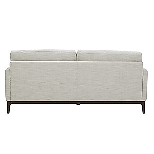 Amazon Brand – Rivet Contemporary Apartment Sofa with Wood Base, 76.8"W, Ivory